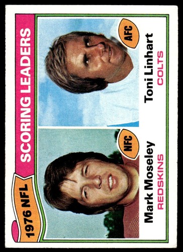 1977 Topps Mark Moseley/Toni Linhart Washington Redskins/Baltimore ...