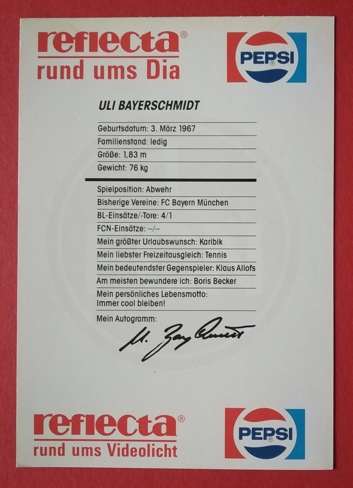 0286 Uli Bayerschmidt 1. FC Nürnberg Autogrammkarte original signiert ...