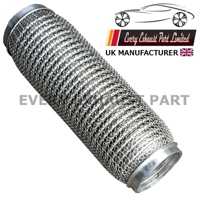 Weld On 2.5" X 10" Soft Exhaust Flexible Joint Repair Flexi Pipe tube ...