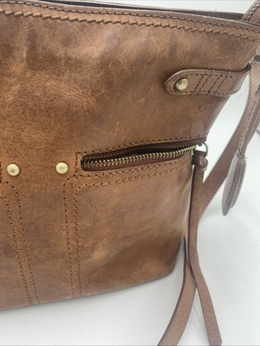 Born Crossbody Bag Brown Leather Purse Adjustable Strap Boho Zipper ...