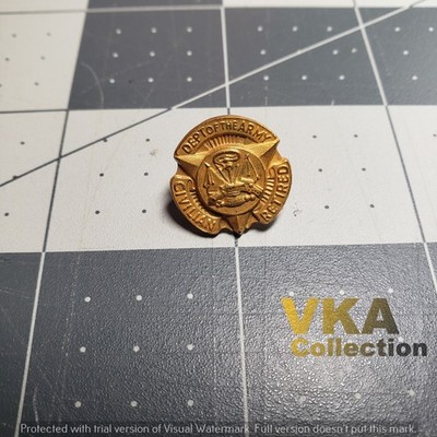 US Army Department of the Army Civilian Retired Lapel Pin EMB-GI Marked ...