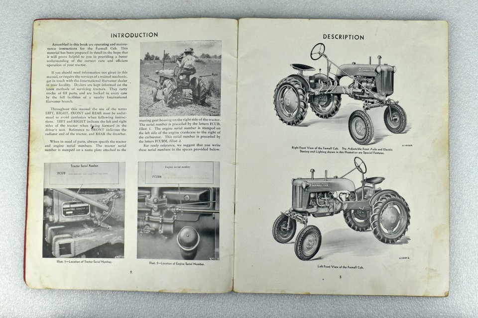 International Harvester McCormick-Deering Farmall Cub Tractor Owners ...
