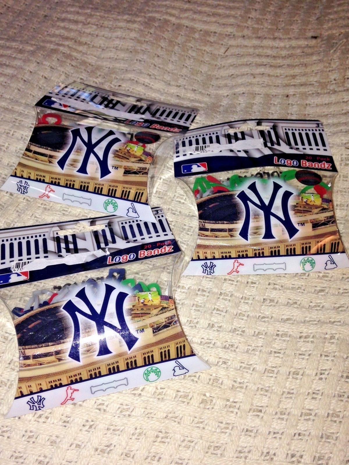 3-New York Yankees MLB Forever Collectibles - WRIST BANDS - Logo Bandz ...