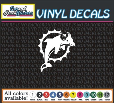 NFL Miami Dolphins retro old logo football window vinyl sticker decal ...