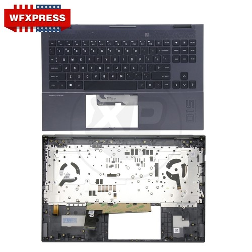 NEW HP Omen 15-EN 15-EK Palmrest Cover w/Backlit Keyboard M00667-001 ...