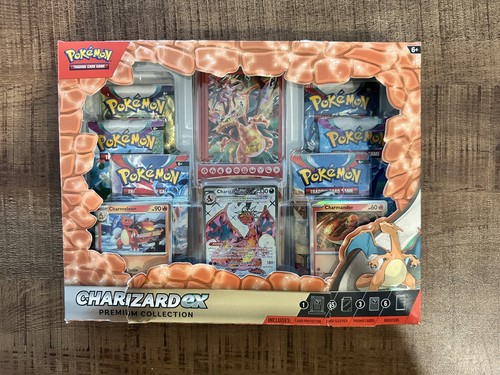 Pokémon TCG: Charizard ex Premium Collection Box - 6 Packs New Sealed ...