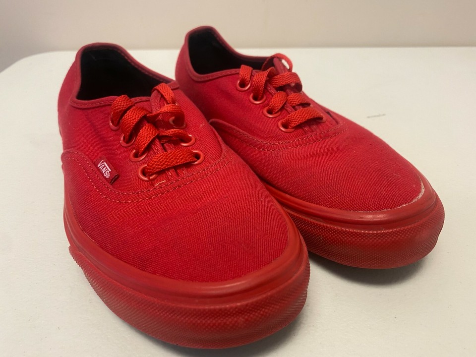Mens 4 / Womens 5.5 Vans Red Canvas Shoe | eBay