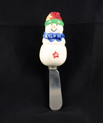 Ceramic Snowman Cheese Jelly Jam Butter Dip Spread Spreader Knife | eBay