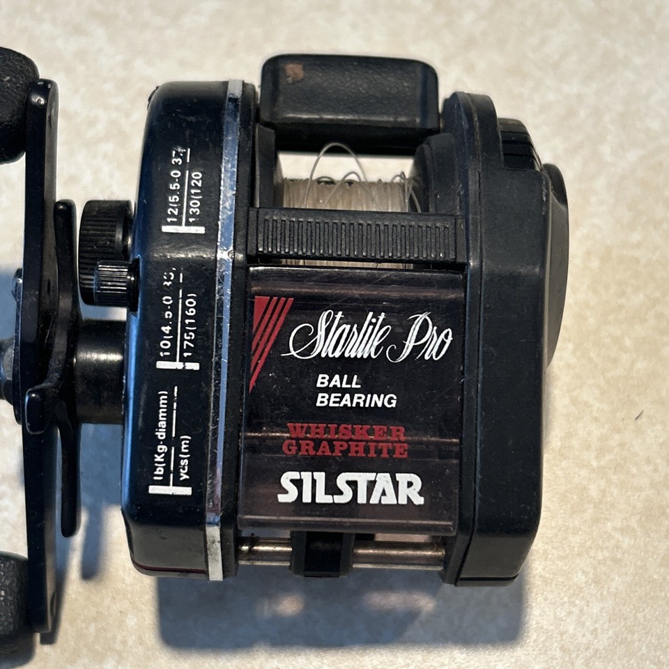Vintage SILSTAR Starlite Pro Ball Bearing Ratio 5:1 Baitcaster Fishing ...