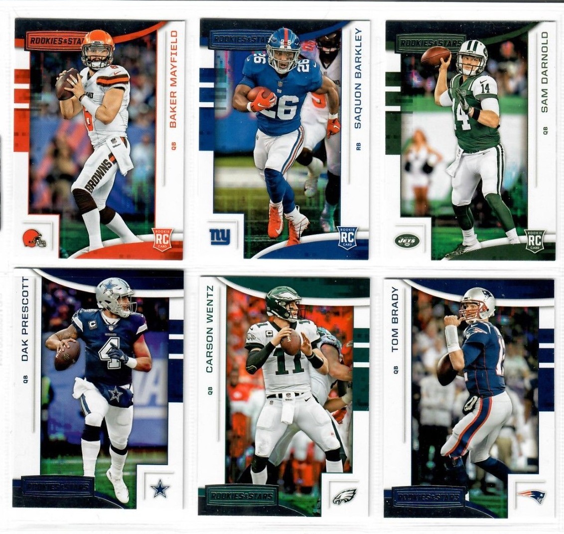 2018 Panini Rookies & Stars Base ROOKIE RC BRADY SAQUON RODGERS BAKER ...