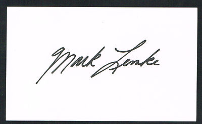 Mark Lemke signed autograph auto 3x5 index card Baseball Player H4126 ...