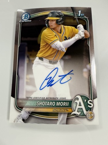 Shotaro Morii 2025 Bowman Chrome 1st Bowman Auto Athletics | eBay