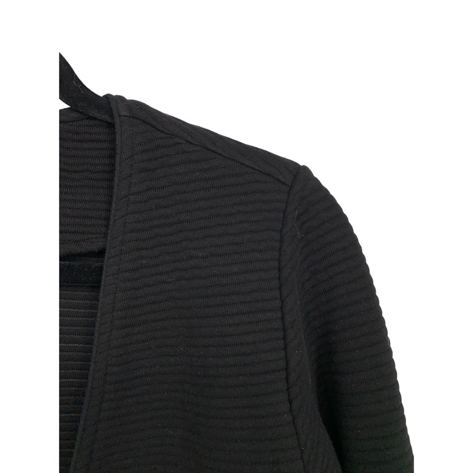 Scotch & Soda Open Front Cardigan Jacket Womens Sz P/XS Black Ribbed ...