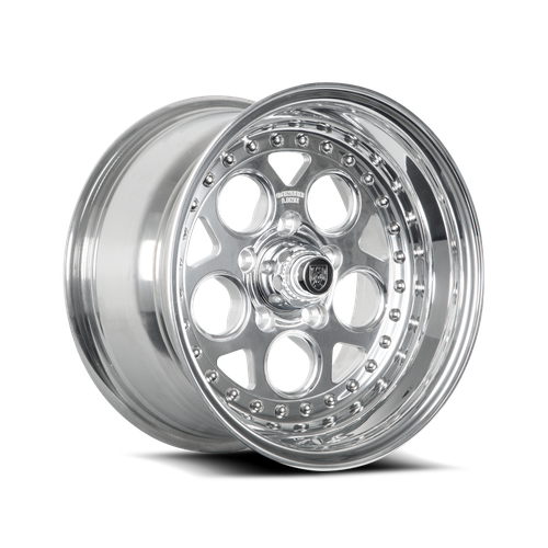 15x7 Centerline Rev 2.0 Polish Center with Polished Step Lip Wheel 5x4 ...