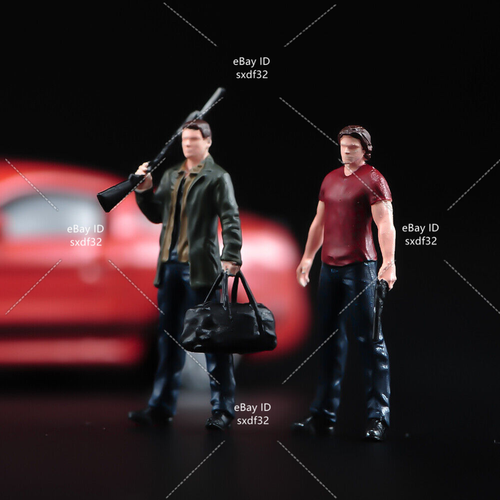 1/24 Sam Dean Winchester Mini Scene Props Man Doll Figures Fit Cars ...