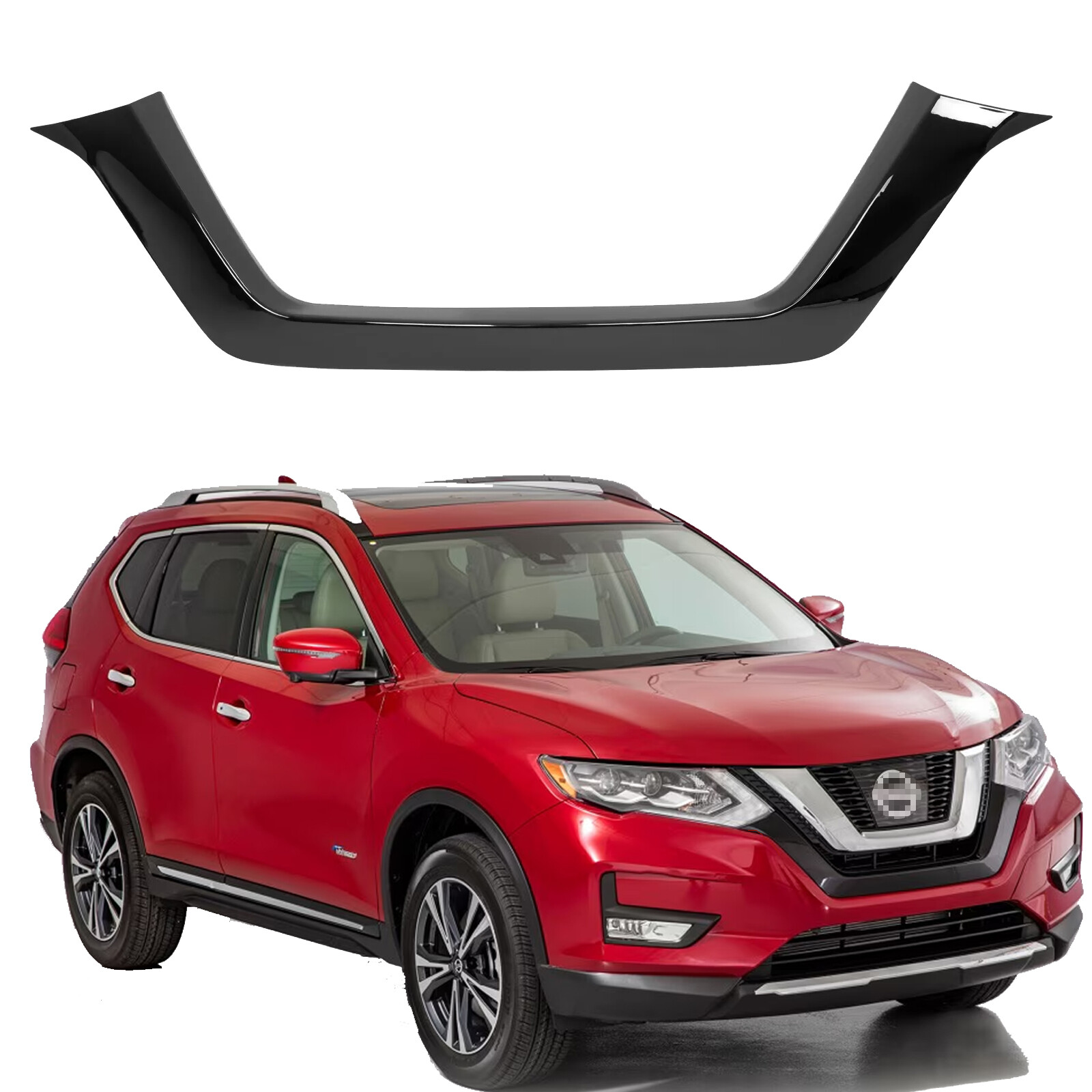 For Nissan Rogue 2017-2020 Front Bumper Grille Black Trim Molding ...