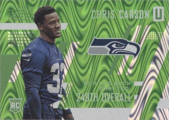 2017 Panini Unparalleled - Class of 2017 Rookie Chris Carson #297 Lime ...