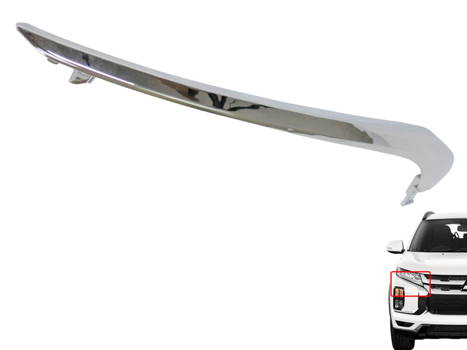 Fits 2020-2023 Mitsubishi Outlander Sport Front Bumper Upper Chrome ...