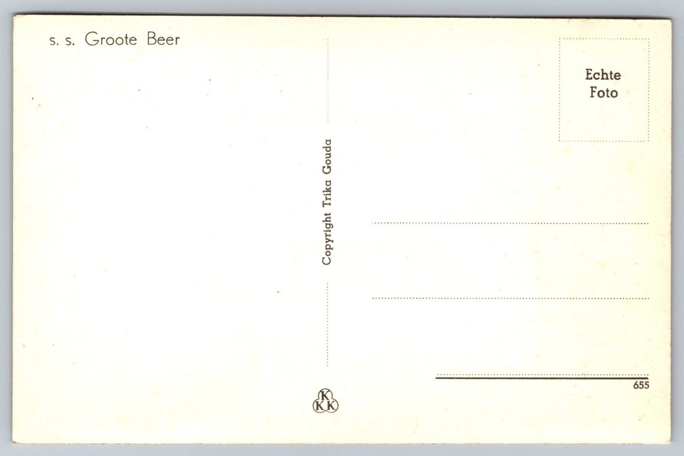 Postcard RPPC SS Groote Beer Victory ship 77 | eBay