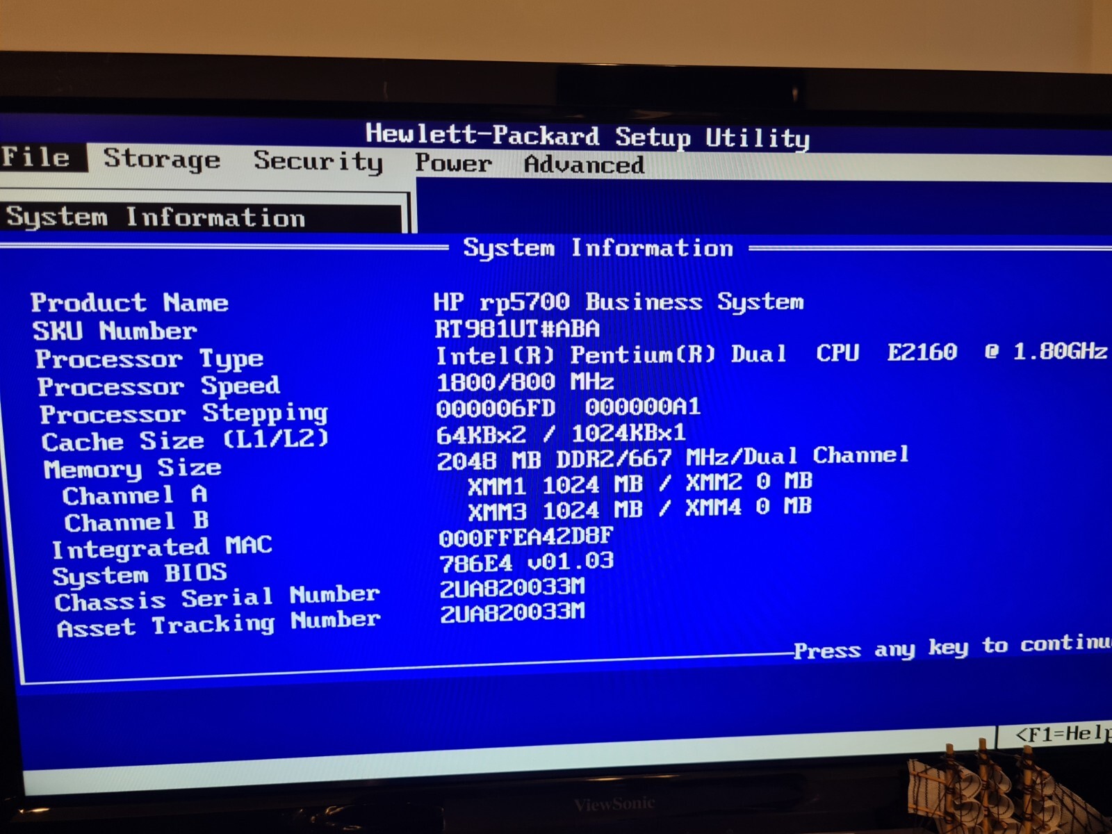 HP rp5700 Desktop computer SFF Intel Pentium E2160 1.80GHz 2GB 80GB ...