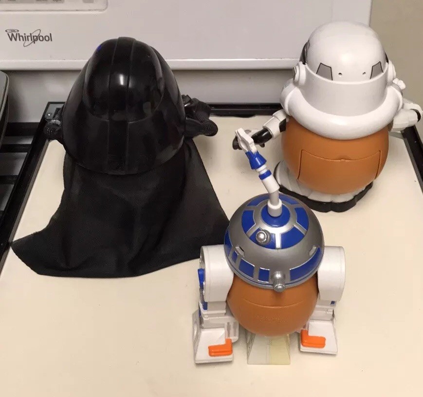 3 Lot Star Wars Mr. Potatoes Head R2-D2 Darth Vader Storm Trooper ...