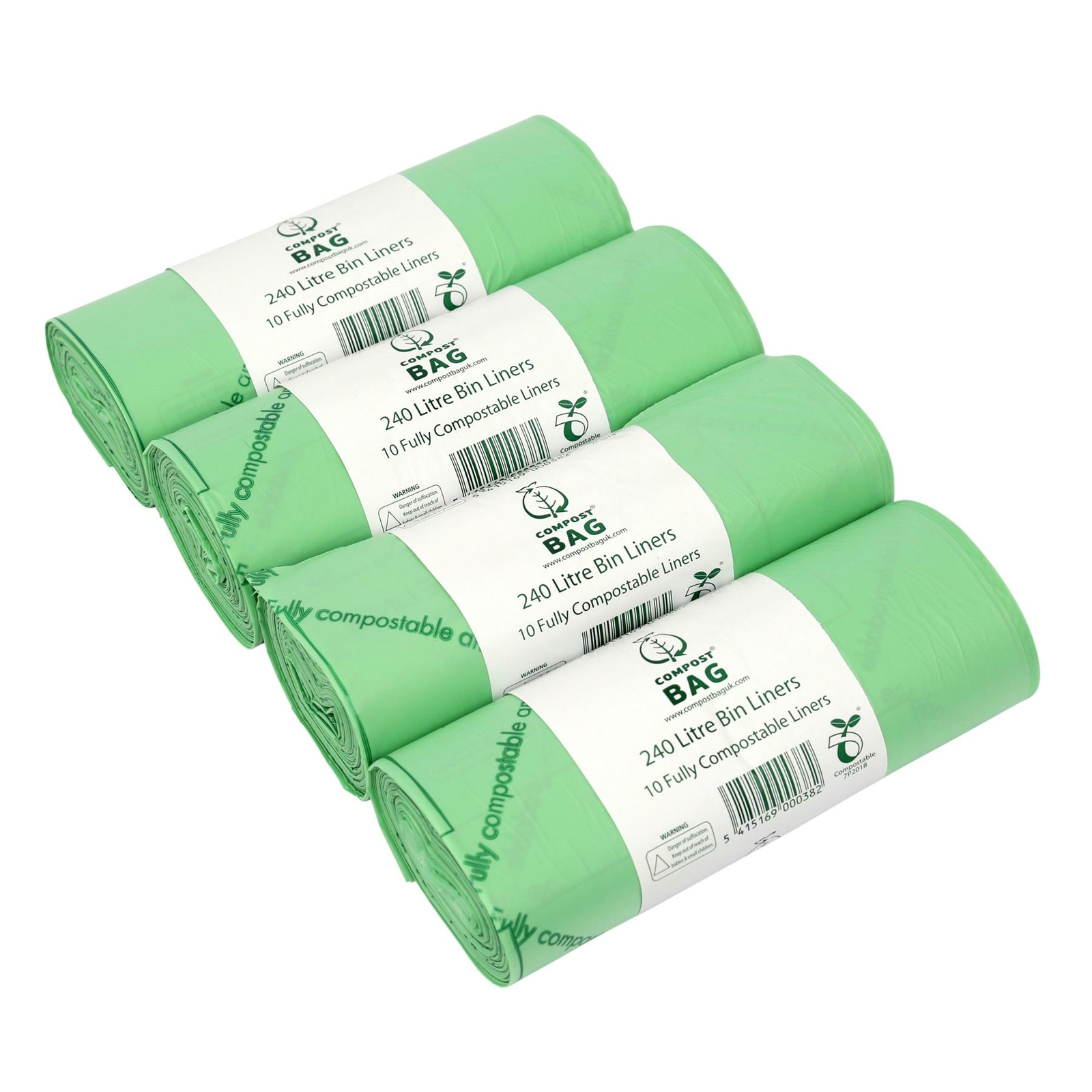 240L x20 Compostable Wheelie Bin Sacks - Compost Bag Bin Liners - 240 ...