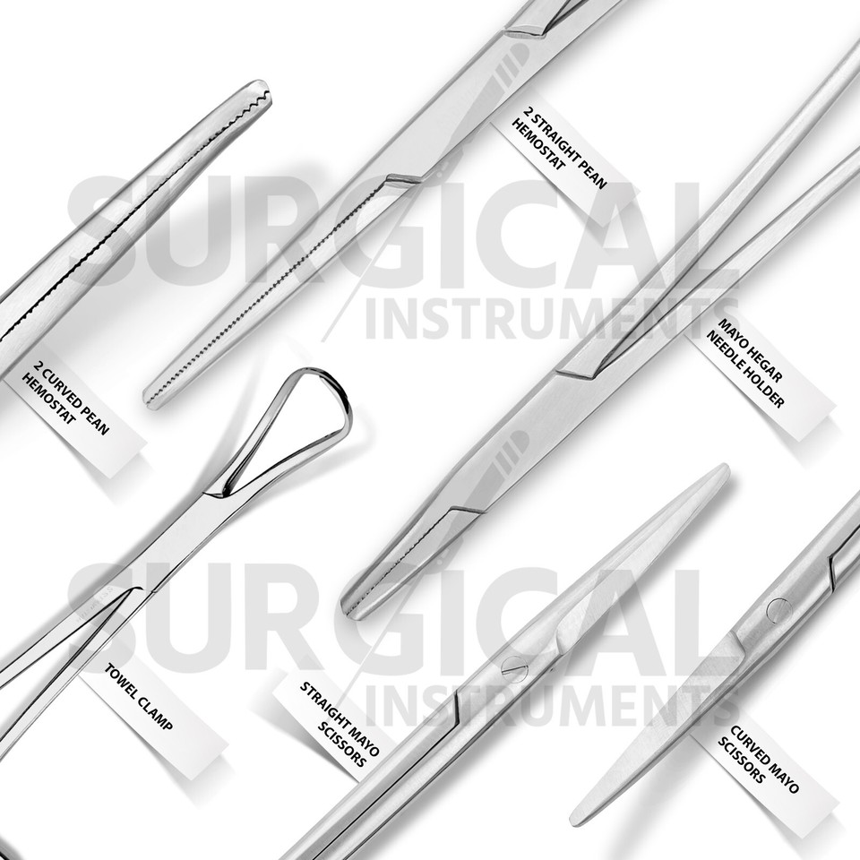 129 pcs Bowel Resection + Basic Laparotomy Surgery Pack Set Kit German ...