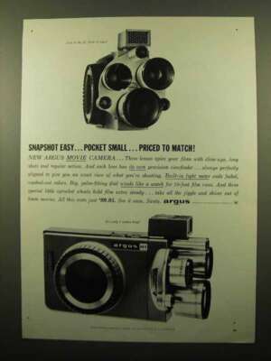 1959 Argus M3 Movie Camera Ad - Snapshot Easy | eBay
