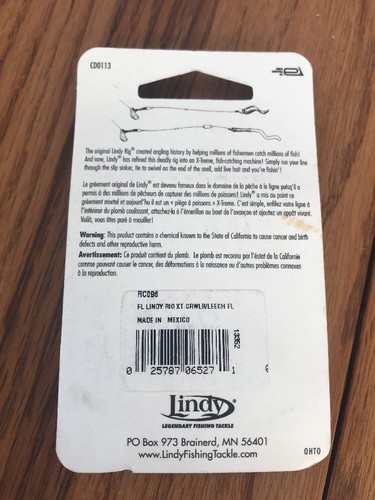 Lindy Floating RIG X-TREME CRAWLER & LEECH RARE VINTAGE COLLECTIBLE ...