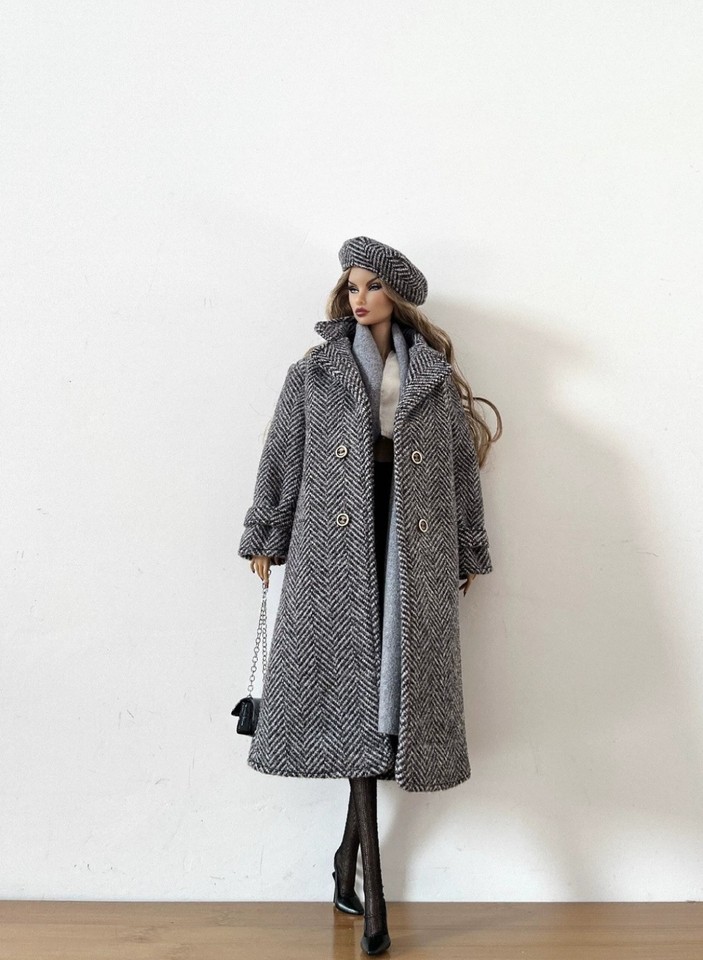 Handmade Winter Coat Set for Fashion Royalty, Barbie, Doll Clothes ...
