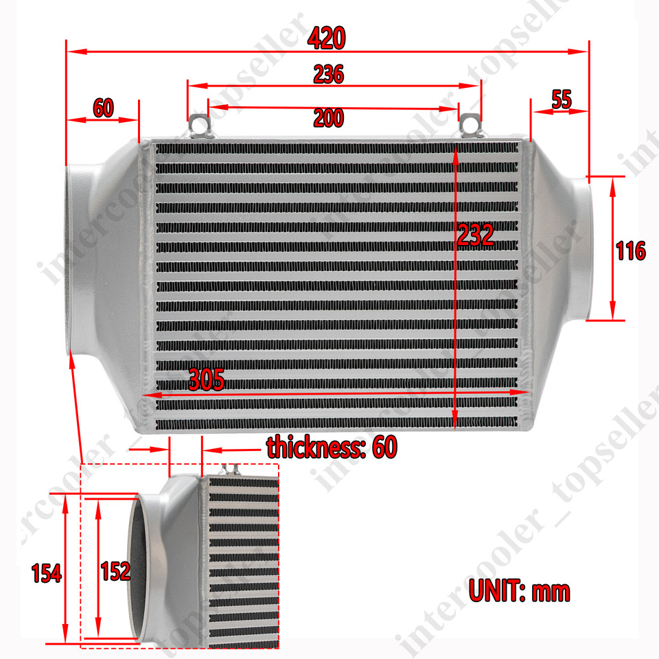 UPGRADE TOP MOUNT INTERCOOLER For 2002-2006 03 05 MINI COOPER S R50/R5 ...