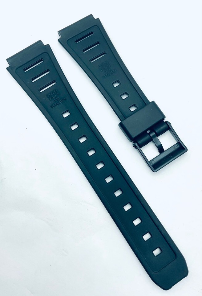 Genuine Casio Black Rubber Watch Band Strap W-71-1V W-72-1V W-84-8V W ...