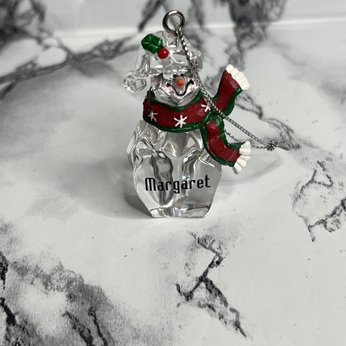 Ganz Clear Snowman OrnamentPersonalized Name: Margaret | eBay