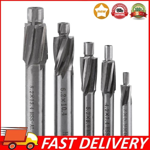 5pcs Milling Cutter Countersink Router Bits HSS M3-M8 Counterbore End ...