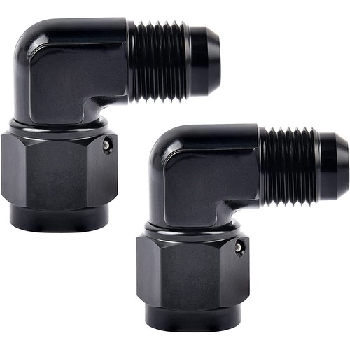 2PC 8AN Female to 8AN Male Flare 90 Degree Swivel Hose Fitting Adapter ...