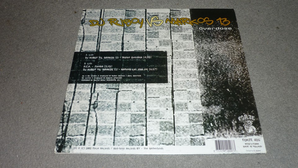 DJ Ruboy Vs. Markos 13 - Distort Overdose - Forze Records FORZE 026 ...