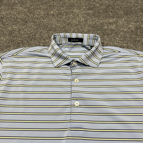 Turtleson Polo Small Blue Mens Performance Striped Rugby Apparel Golf ...