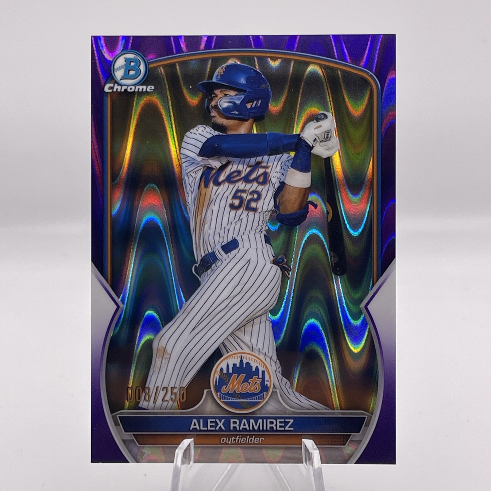 2023 Bowman - Chrome Prospects Purple RayWave Refractor #BCP-50 Alex Ramirez /250 (RC) for sale ...