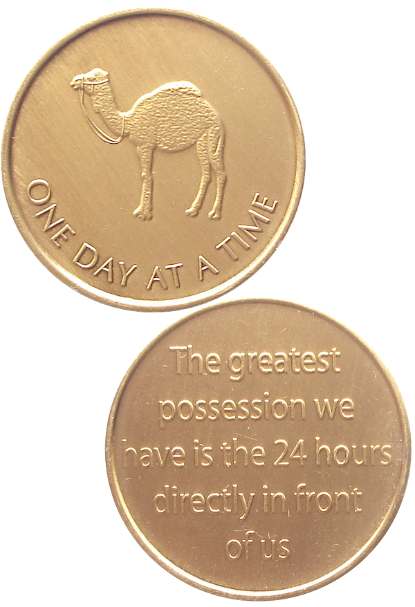 AA Recovery Bronze Affirmation Medallion - Camel/The Greatest.. (BRM133 ...
