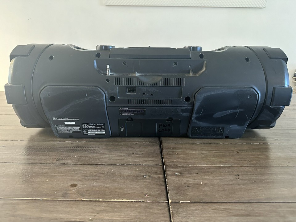 JVC RV-NB52B KABOOM! Powered Woofer Stereo Boombox w AM/FM CD USB iPod ...