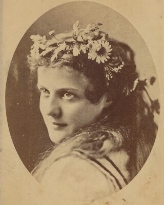 VINTAGE 1860S MINNIE PALMER THEATRE, PLAY, MUSICAL ACTRESS CDV | eBay