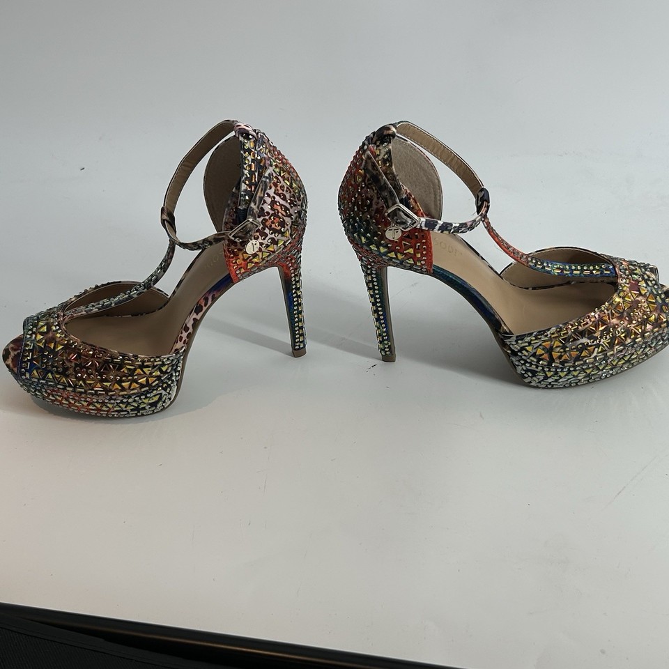 Thalia Sodi Women's Multi Color Chace Embellished Platform Pumps Sz 7.5 | eBay