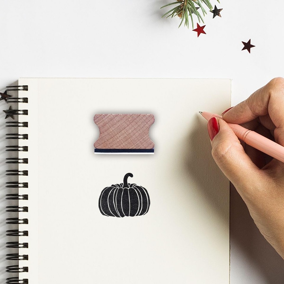 Pumpkin Rubber Stamp 1-1/3 Medium Stamp For Scrapbooking Card Making ...