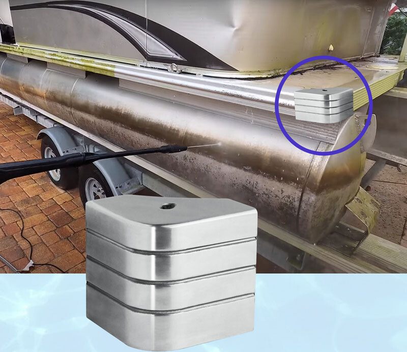 Aluminum Boat Deck Corners, Pack of 2 Pontoon Corner Caps for 90 ...