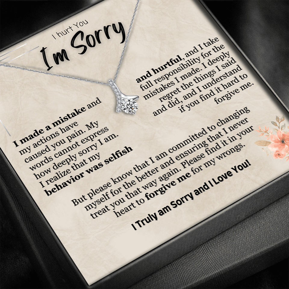 I'm Sorry Necklace Gifts, Apology Gifts For Her, Forgiveness Gift, Wife ...