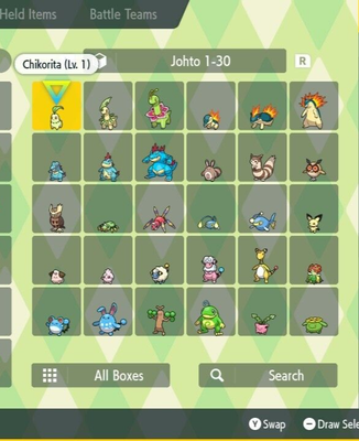Alle Johto Pokemon