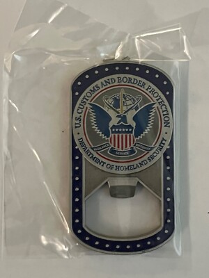 US Customs and Border Protection - ICE/CBP Dog Tag Bottle Opener Coin ...
