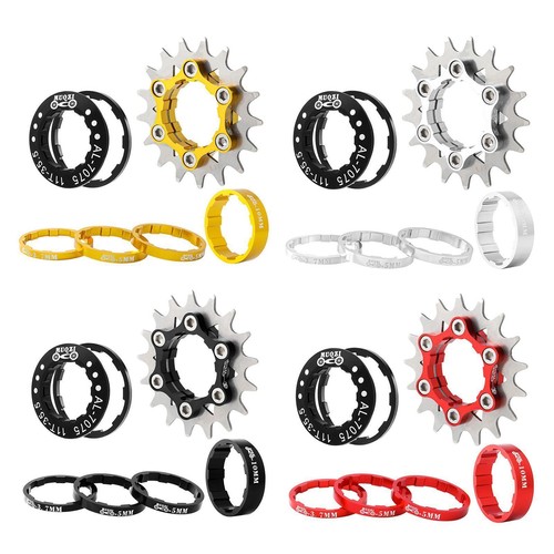 Single Cassette Sprocket with Cover, Spacer Set Fixie Fixed Gear Bike ...