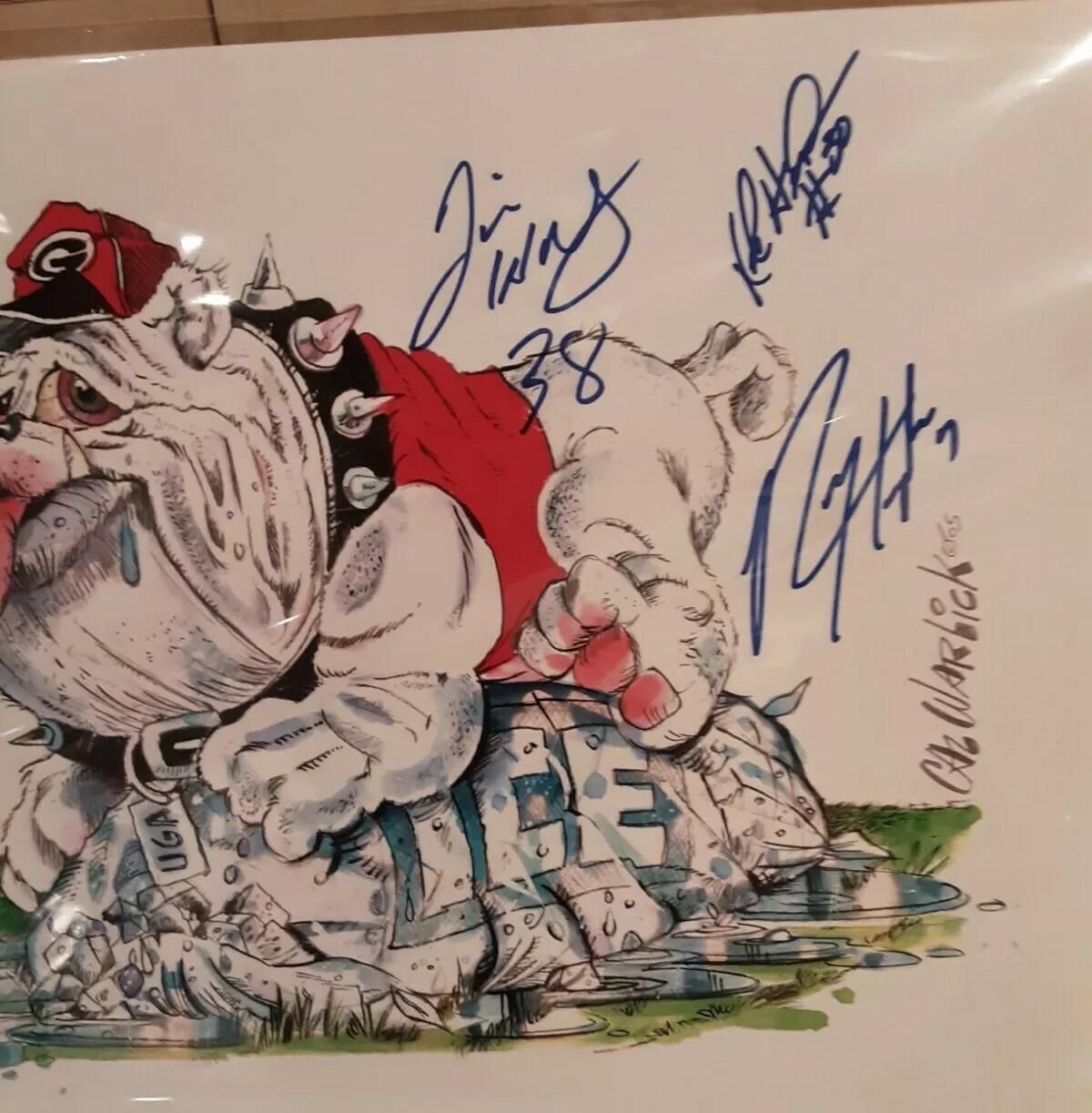 Rodney Hampton Multi Autographed 11x14 Print By Cal Warlick | eBay