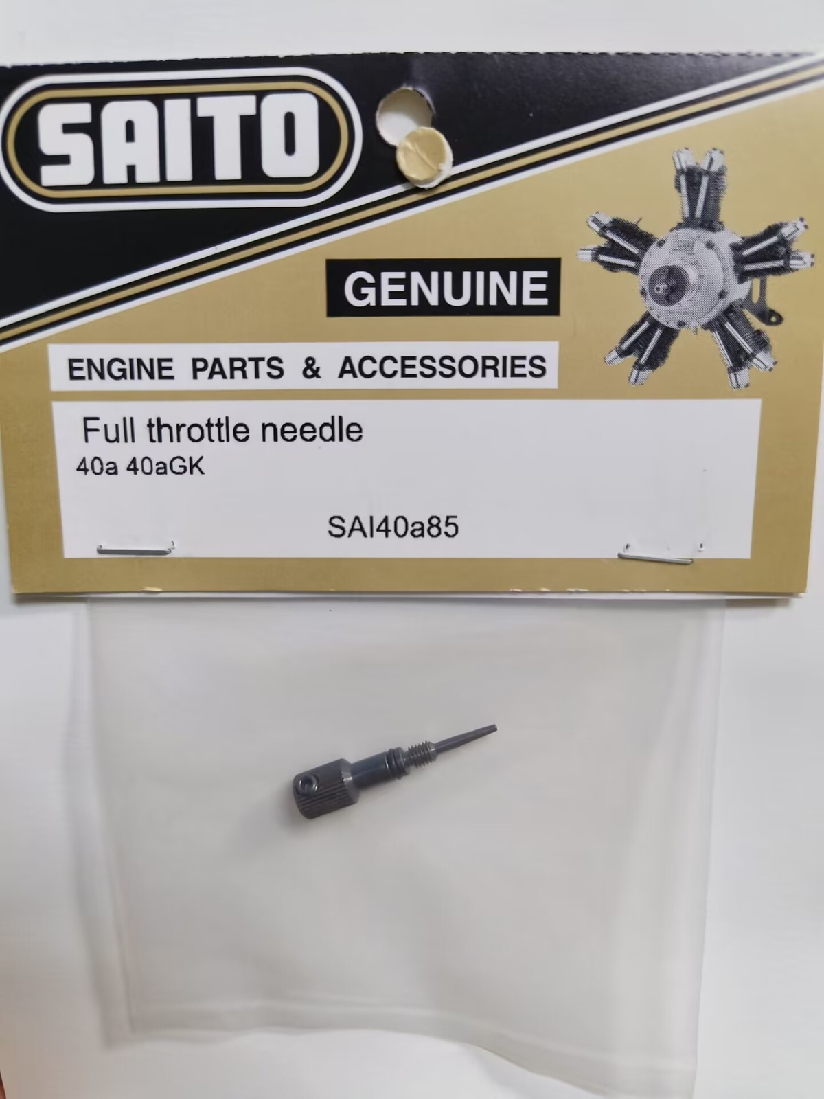 Rc Model Part Saito Engines Parts Four-Stroke Full throttle needle FA40 ...
